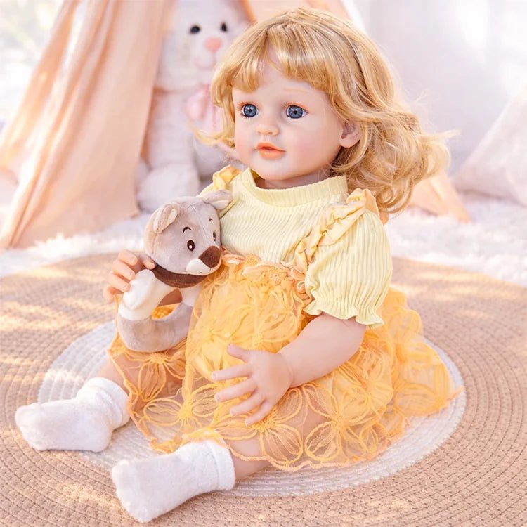 Golden Tresses Reborn Toddler Doll - Elegant Dress Included – chimidoll